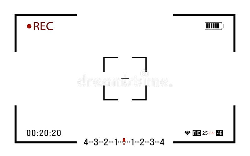 Focus the camera screen. stock vector. Illustration of button - 207631992