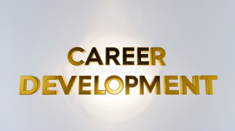 Focus on Career Development with Impactful Golden Typography Stock ...