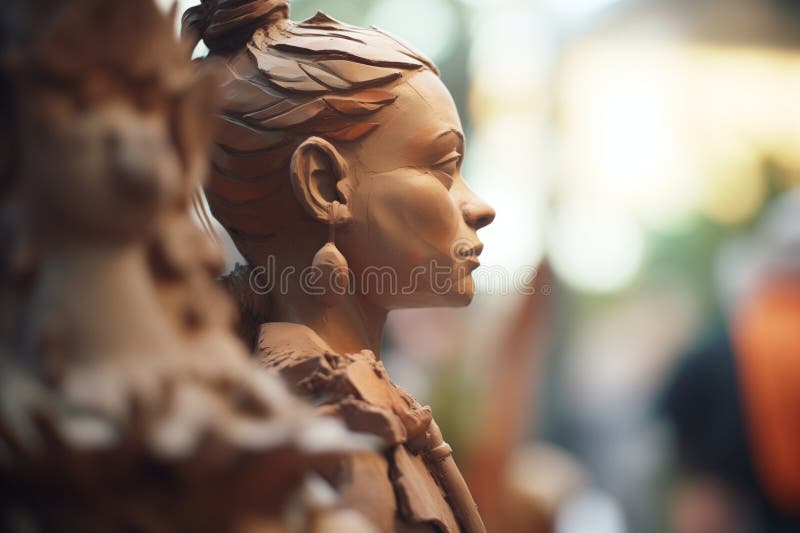 Focus on a Clay Sculpture in the Midst of Creation Stock Photo - Image ...