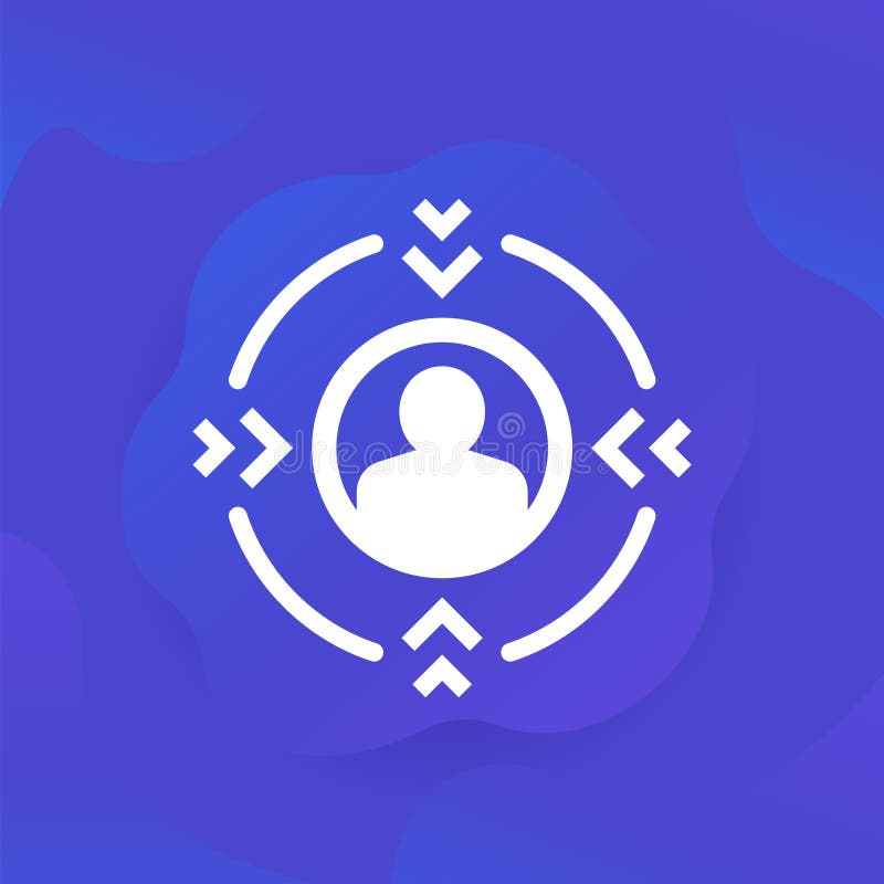 Focus on Client Icon, Customer Centricity Concept Stock Vector ...