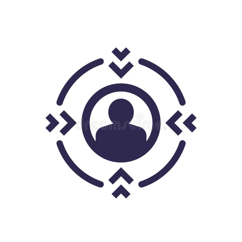 Focus on Client Icon, Customer Centricity Vector Stock Vector ...