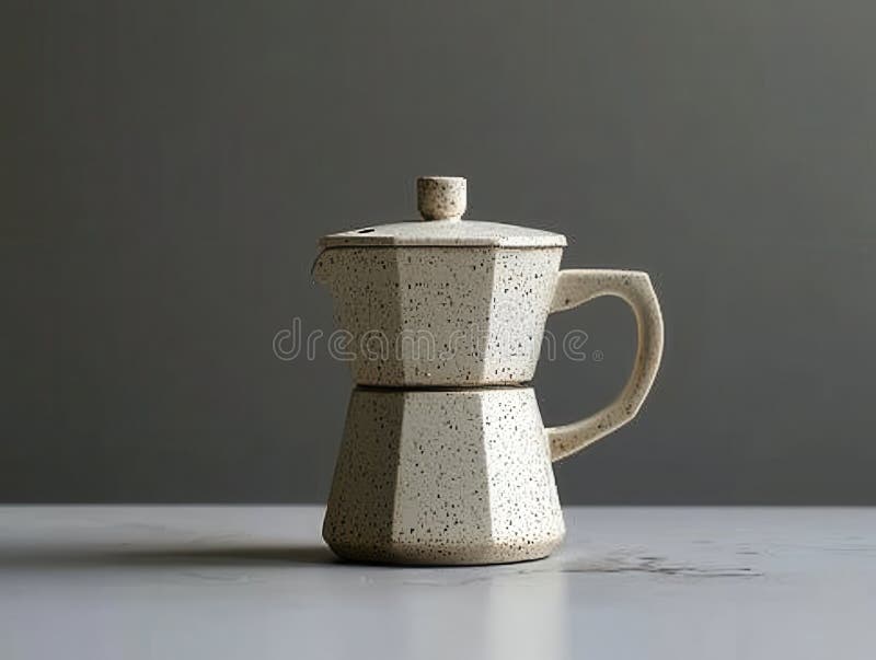 Focus coffee moka pot stock image. Image of aluminium - 343806201