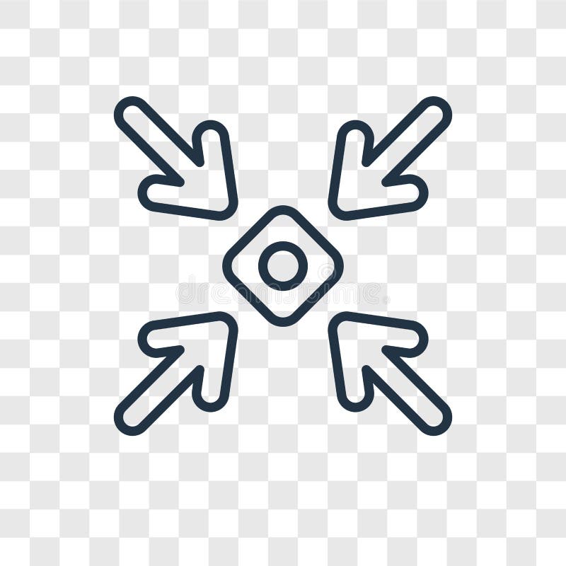 Focus Concept Vector Linear Icon Isolated on Transparent Background ...