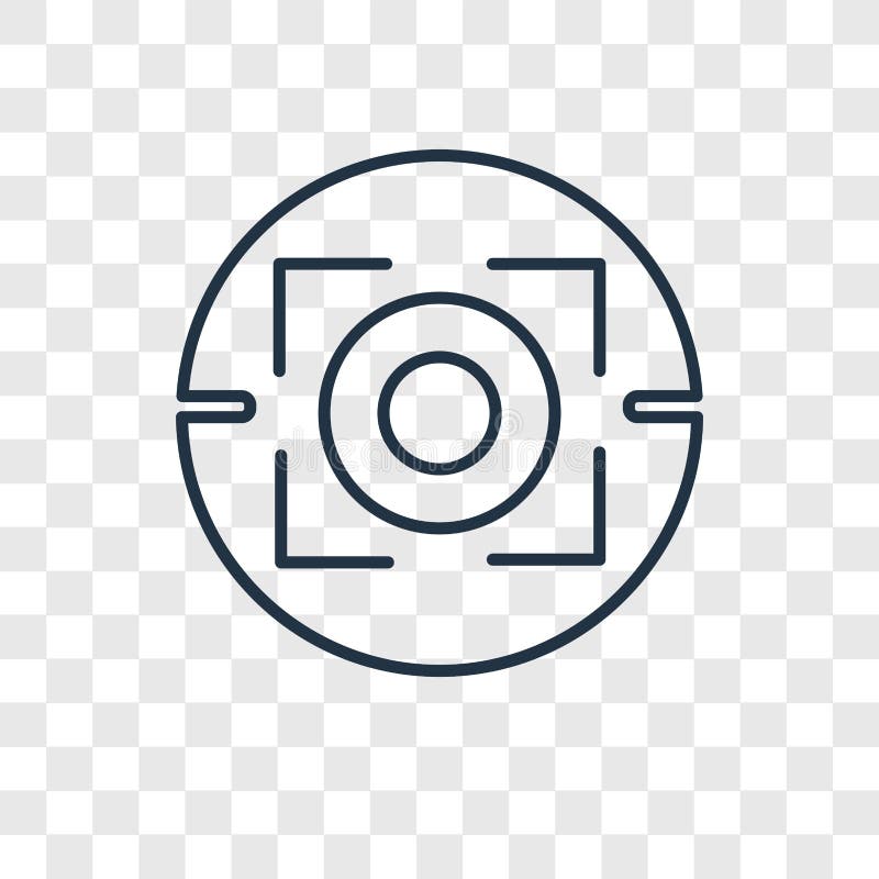 Focus Concept Vector Linear Icon Isolated on Transparent Background ...