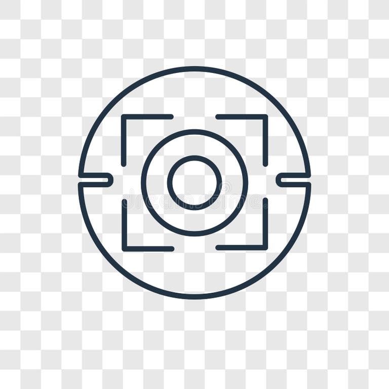 Focus Concept Vector Linear Icon Isolated on Transparent Background ...