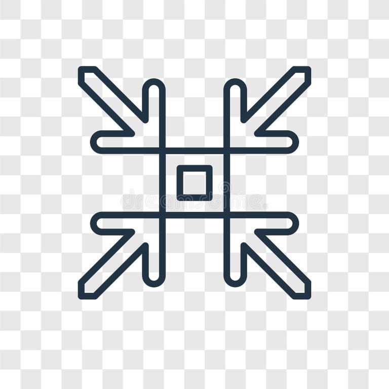 Focus Concept Vector Linear Icon Isolated on Transparent Background ...