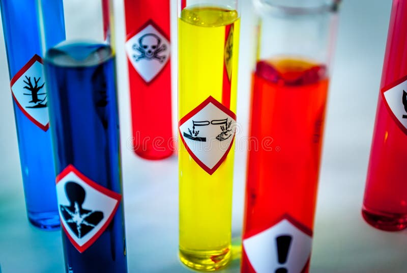 Chemical Hazard Pictograms Toxic Focus Stock Image - Image of danger ...