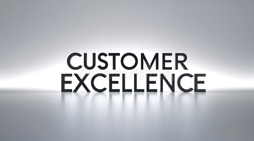 Focus on Customer Excellence in a Professional Setting with Modern Typography Design Stock Image ...