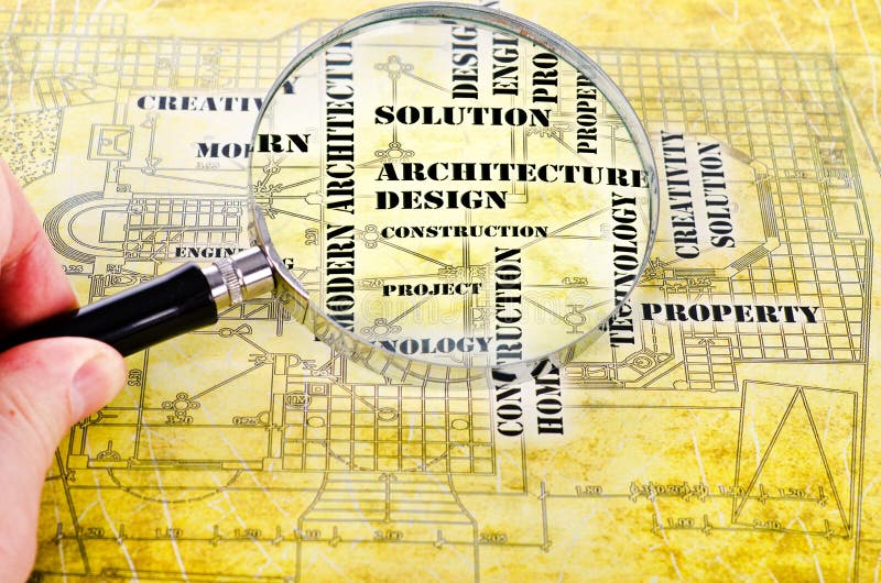 Focus on the design stock image. Image of magnifying - 25395235