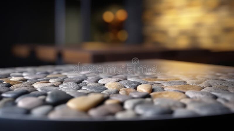 Focus on Designer Stone Table Generative AI Stock Illustration ...