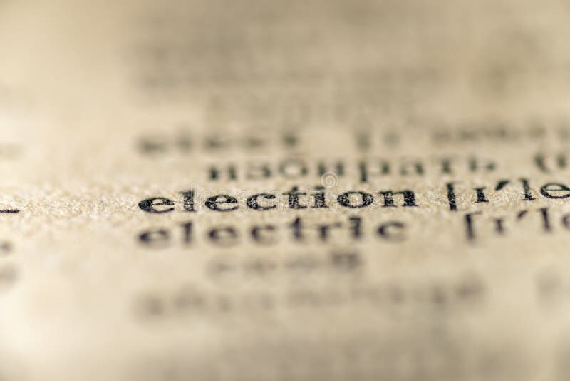 Election word dictionary stock photo. Image of origin - 219070284