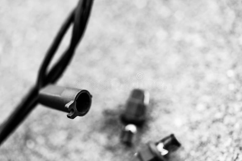 Focus on Empty Socket of a Christmas Light String with Bulb Pulled for ...