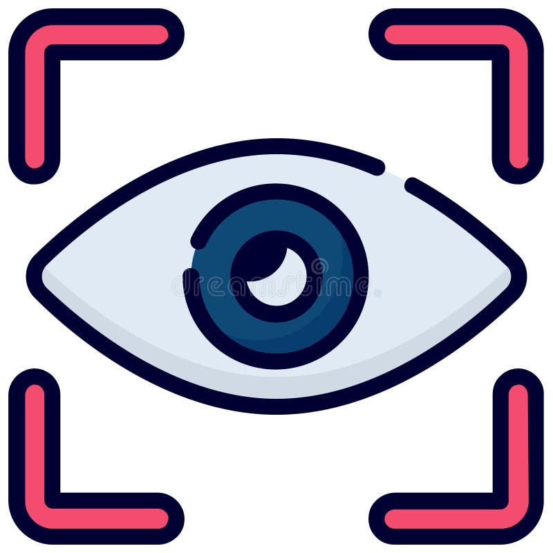 Focus, eye color line icon stock illustration. Illustration of icon ...