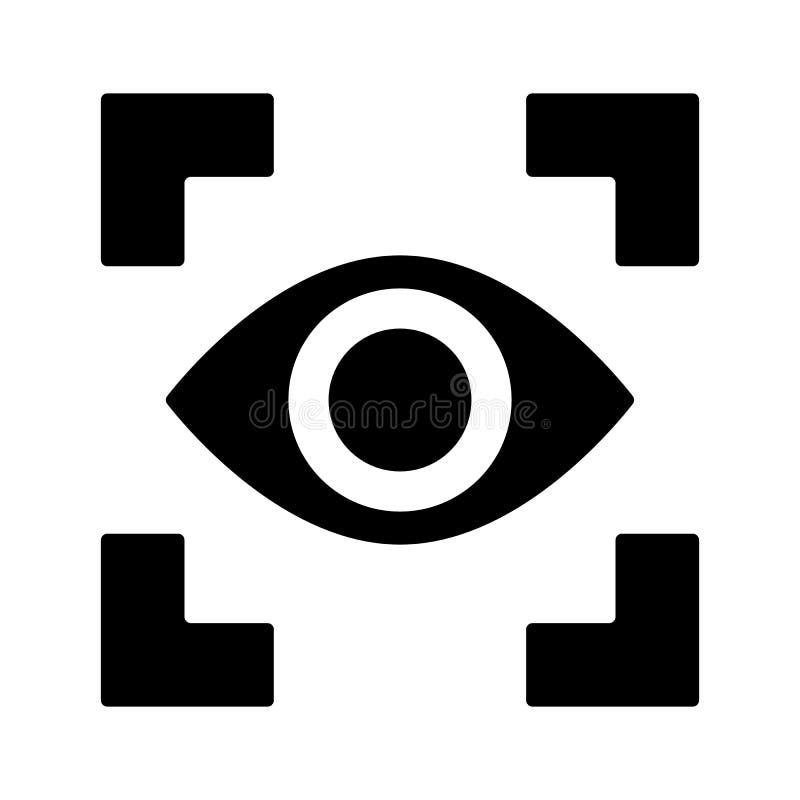 Focus and Eye Silhouette Icon. Vector. Stock Vector - Illustration of ...