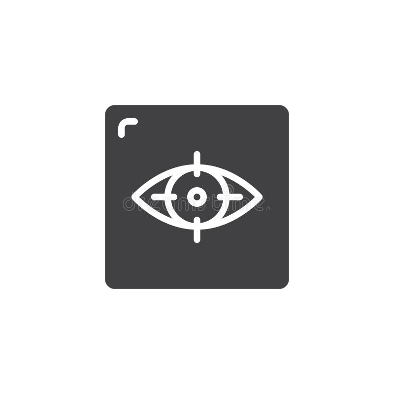 Focus of eye vector icon stock vector. Illustration of secure - 112646637