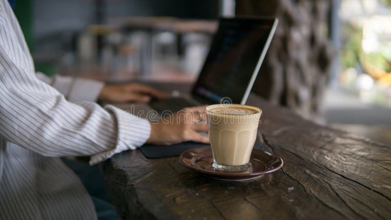 Focus and Flavor in a Café Workspace Stock Image - Image of delicious ...
