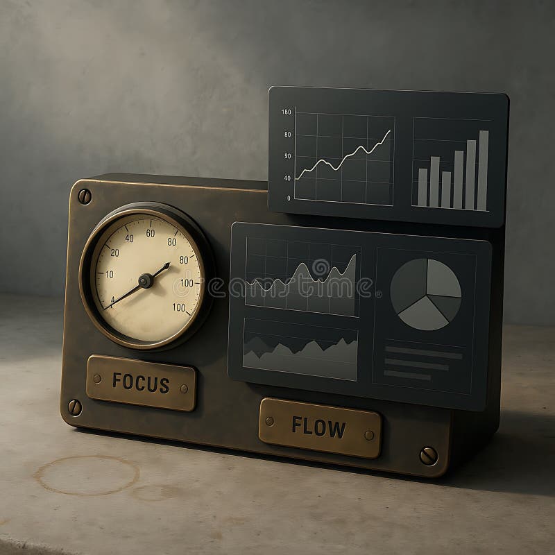 Focus and Flow: Conceptual Data Visualization Stock Illustration ...