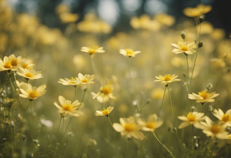 Focus Flowers Selective Background Floral Delicate Flowers Yellow ...