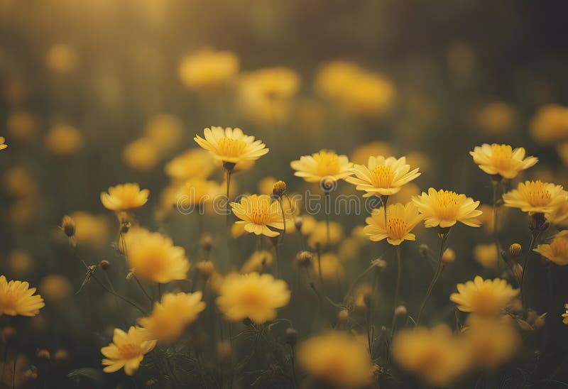 Focus Flowers Selective Background Floral Delicate Flowers Yellow ...