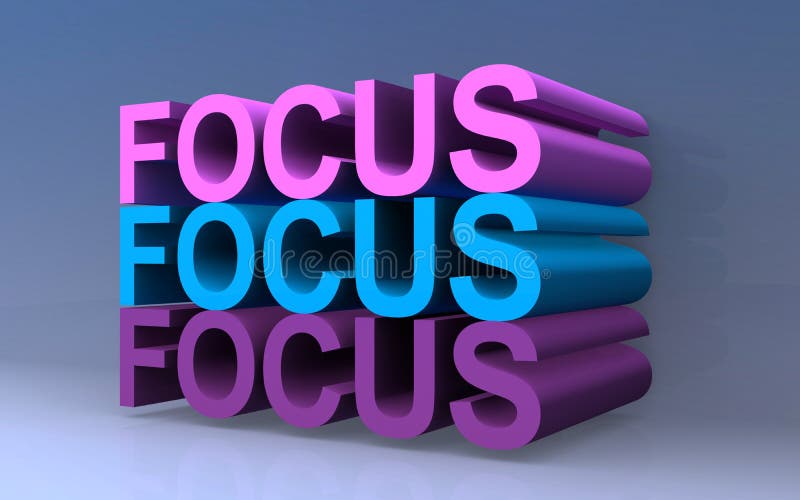 Focus and magnifying glass stock illustration. Illustration of three ...