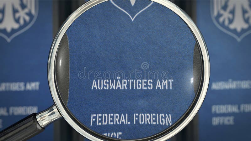 Folders of the German Foreign Office Under the Microscope Stock Photo ...
