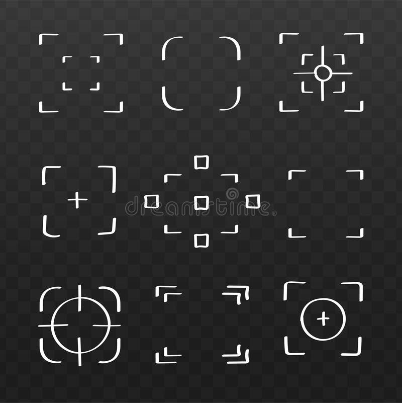 Focus frame elements set. stock illustration. Illustration of brand ...