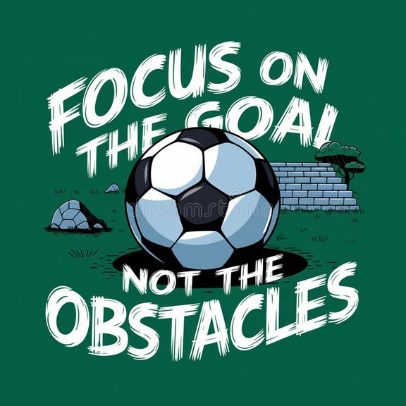 "Focus on the Goal, Not the Obstacles" Premium Vector Stock ...
