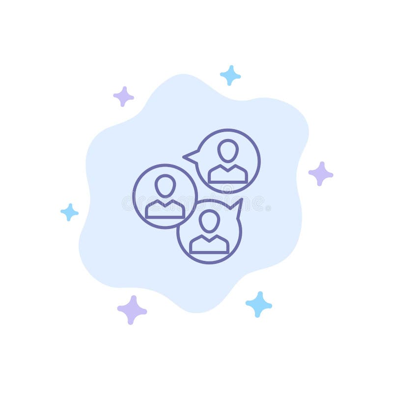 Focus Group, Business, Focus, Group, Modern Blue Icon on Abstract Cloud ...