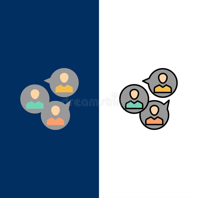 Focus Group, Business, Focus, Group, Modern Icons. Flat and Line Filled ...