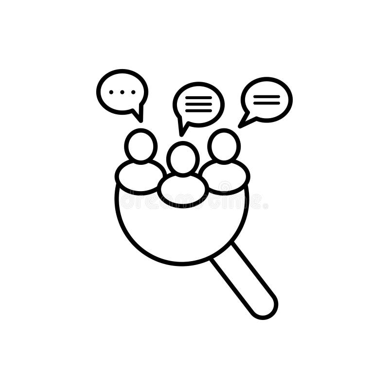 Focus group icon on white stock vector. Illustration of person - 131276850