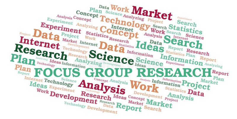 Focus Group Research Word Cloud. Stock Illustration - Illustration of ...