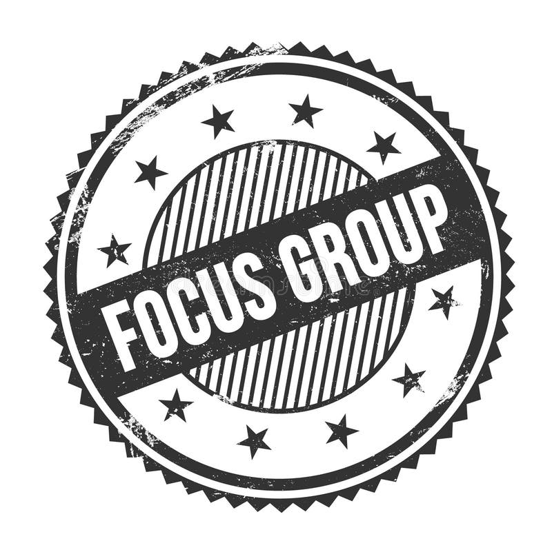 FOCUS GROUP Text Written on Black Grungy Round Stamp Stock Illustration ...