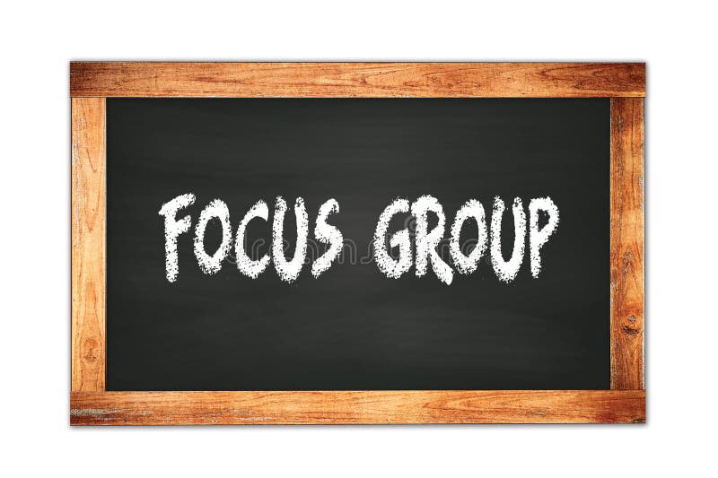 FOCUS GROUP Text Written on Wooden Frame School Blackboard Stock ...