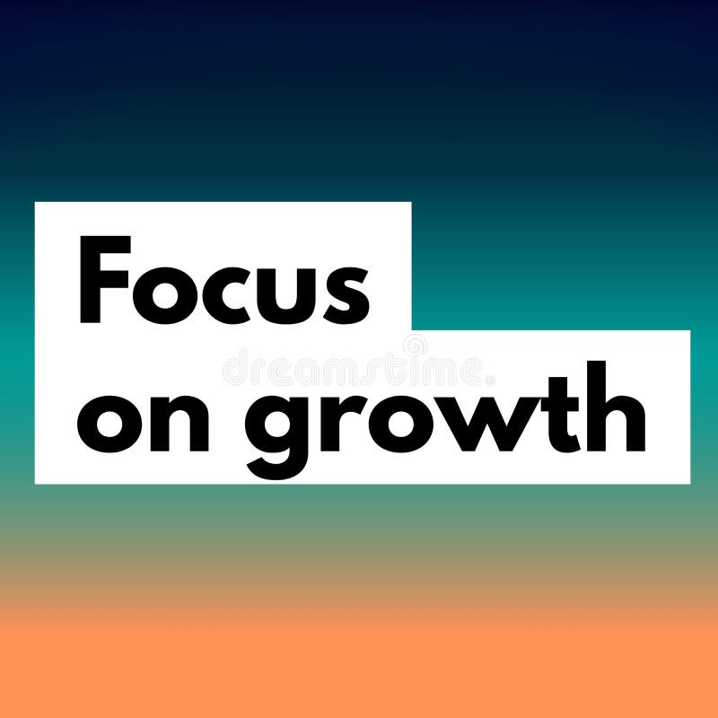 Focus on Growth Icon on White, Vector Stock Vector - Illustration of ...