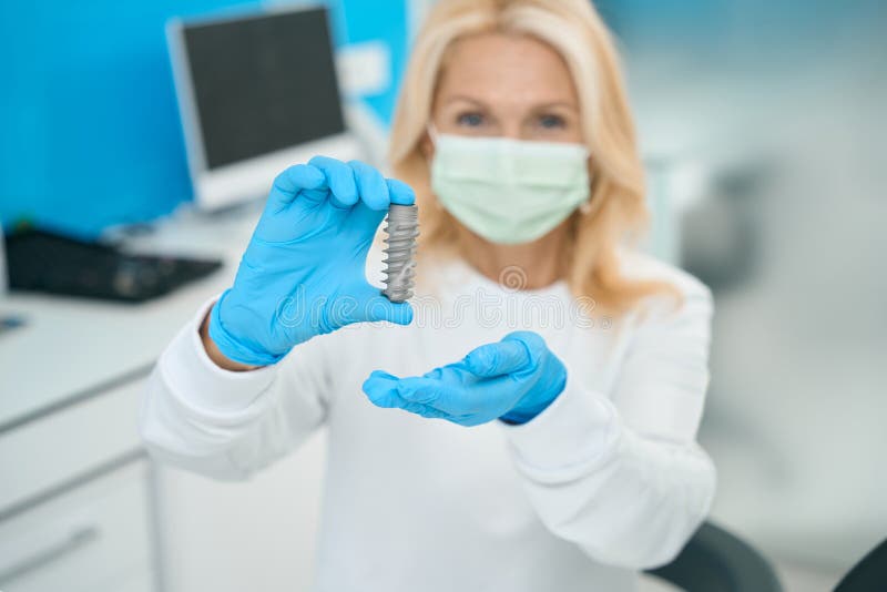 Medical Worker Keep in Hands Tool for Therapy Stock Image - Image of ...