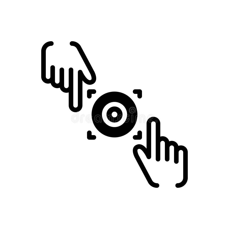 Black Solid Icon for Focus, Capture and Frame Stock Illustration ...