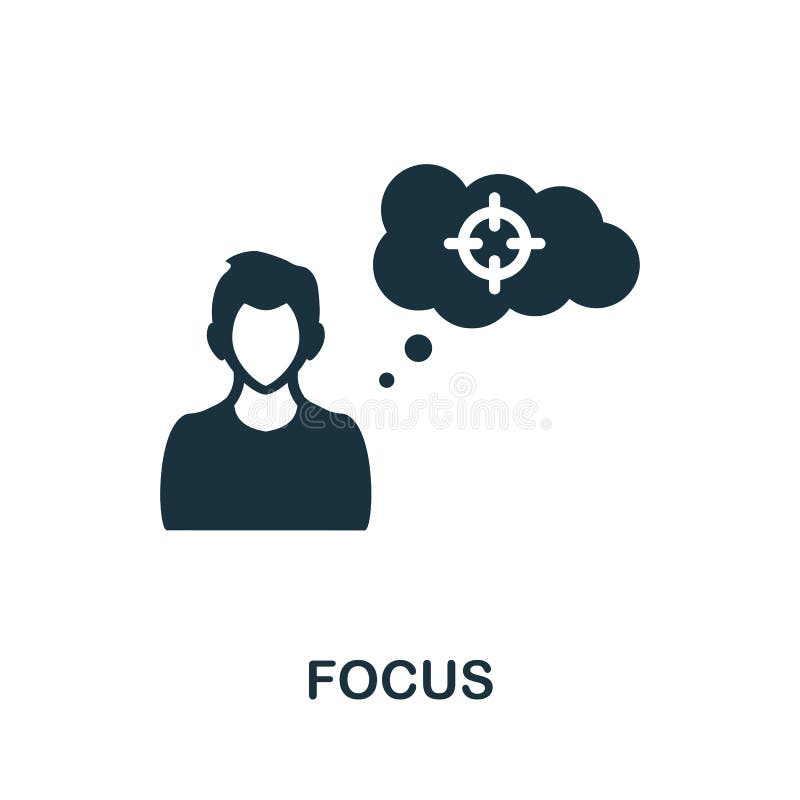 Focus Icon. Monochrome Simple Brain Process Icon for Templates, Web ...