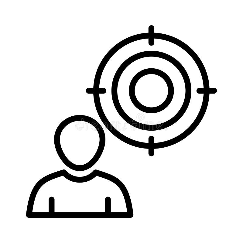 Focus Thin Line Vector Icon Stock Vector - Illustration of business ...