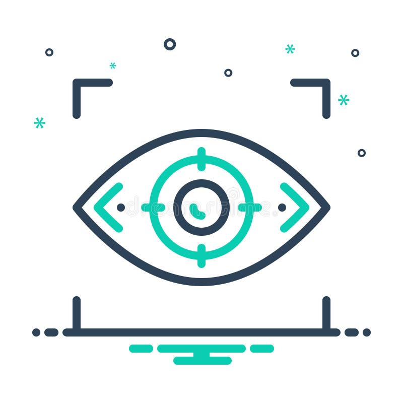 Mix Icon for Focus, Eye and View Stock Vector - Illustration of focus ...