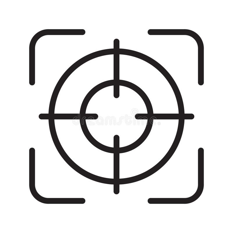Focus Icon, Line Vector Symbol Stock Illustration - Illustration of ...