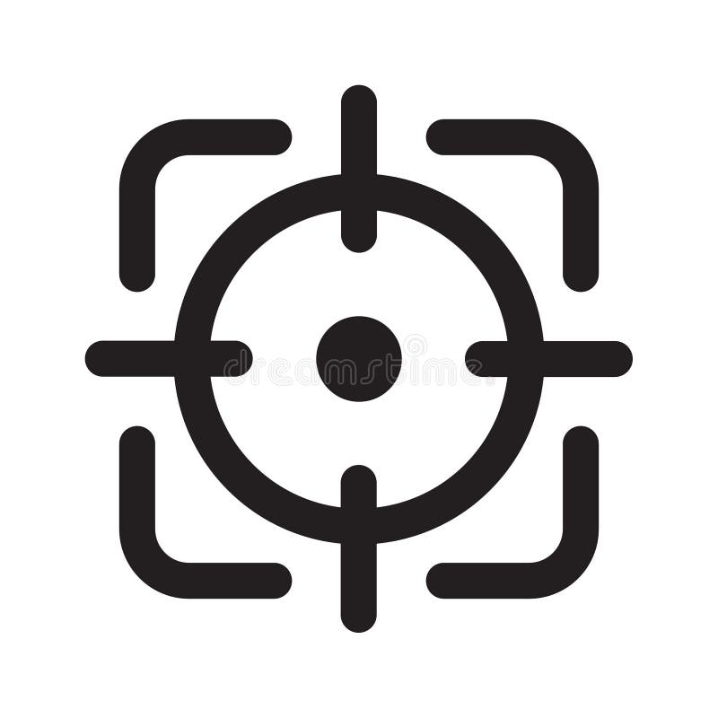 Focus Icon, Line Vector Symbol Stock Vector - Illustration of ...