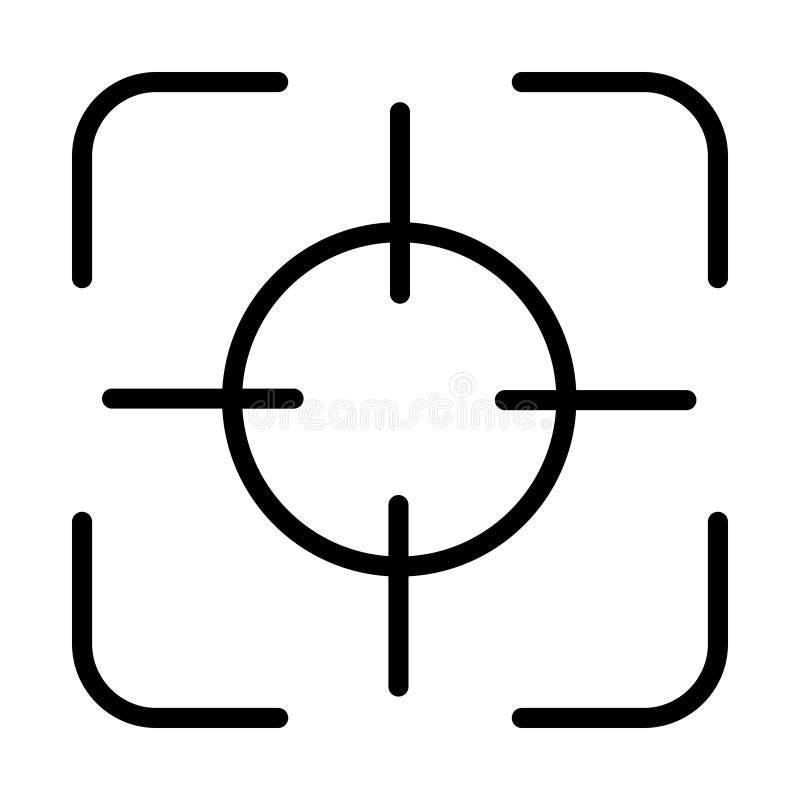 Focus Icon, Line Vector Symbol Stock Vector - Illustration of design ...