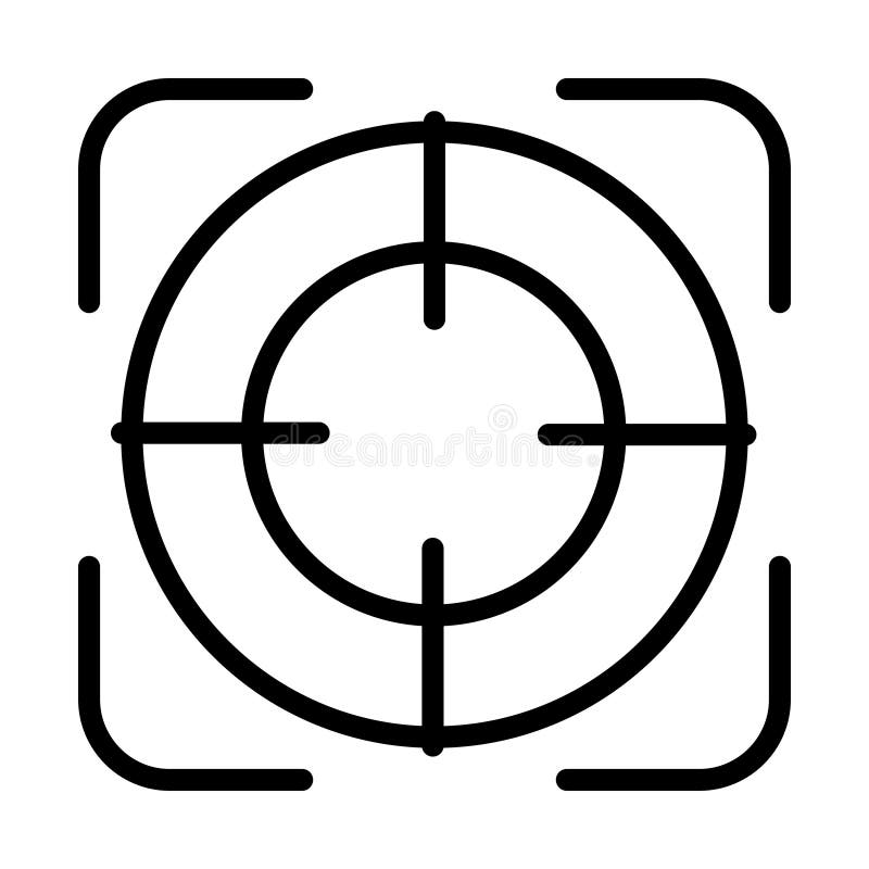 Focus Icon, Line Vector Symbol Stock Vector - Illustration of ...