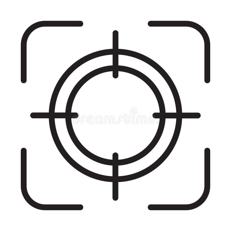 Focus Icon, Line Vector Symbol Stock Vector - Illustration of focused ...