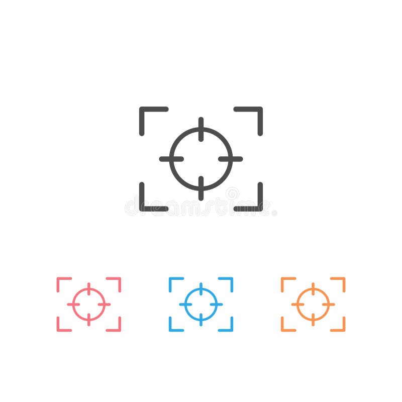 Focus Icon Set, Focus Lens Vector Background Stock Vector ...