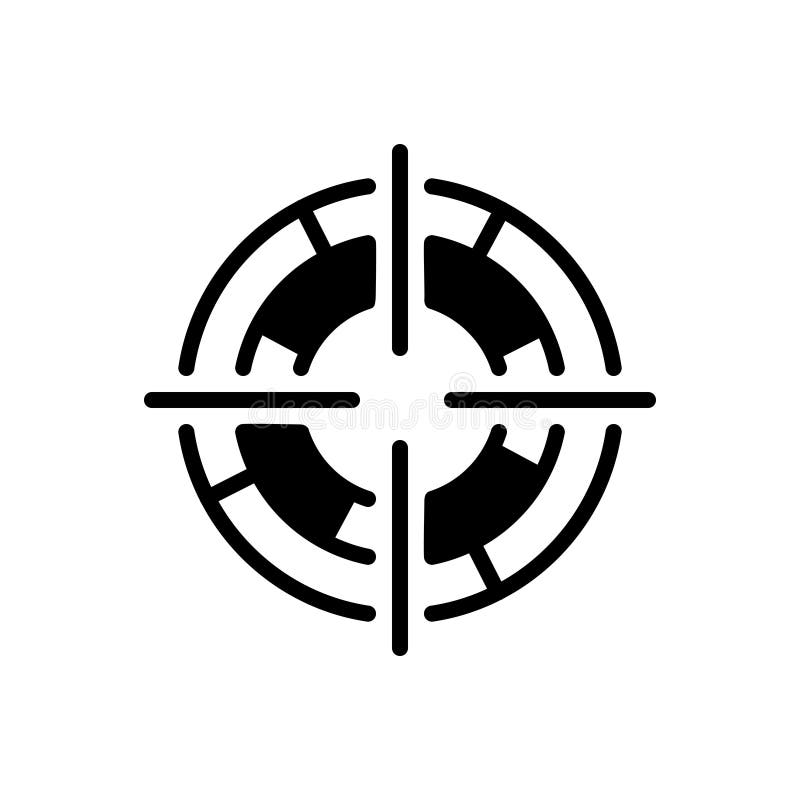 Black Solid Icon for Focus, Target and Goal Stock Vector - Illustration ...