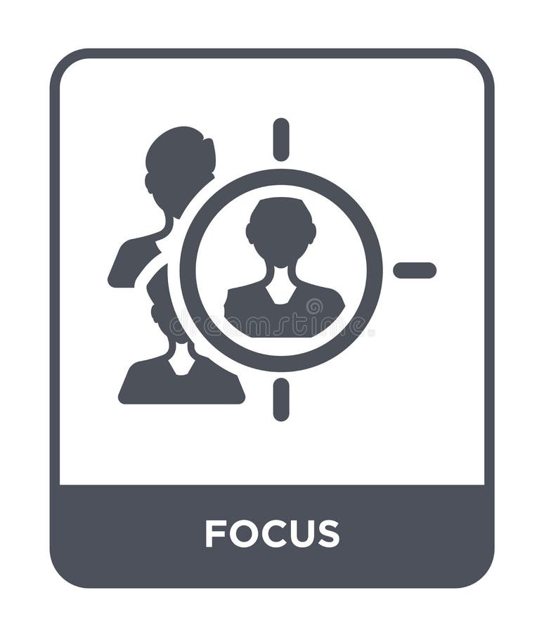 Focus Icon in Trendy Design Style. Focus Icon Isolated on White ...