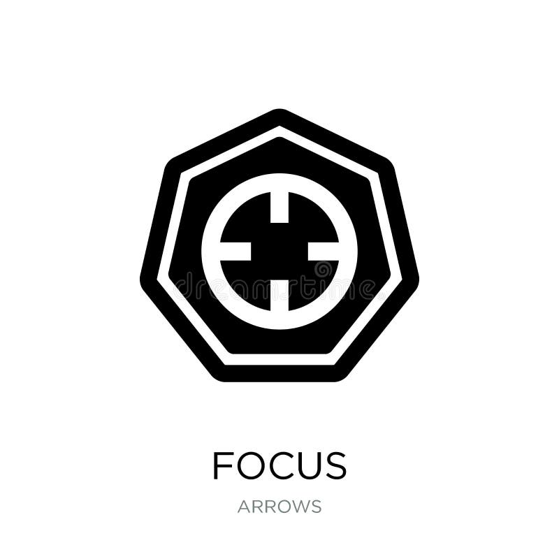Focus Icon in Trendy Design Style. Focus Icon Isolated on White ...