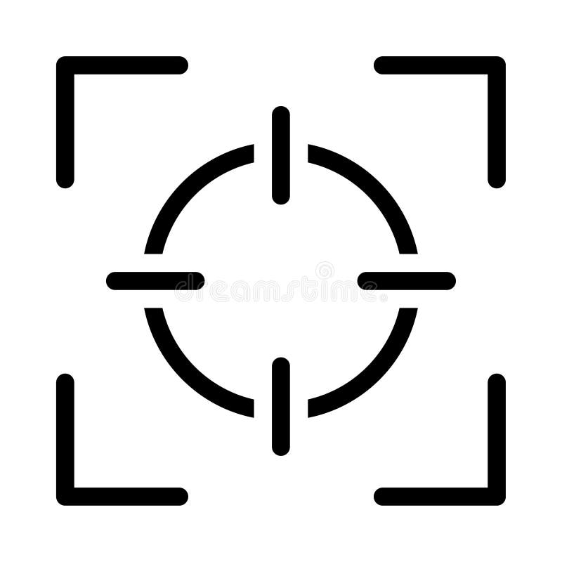 Focus Vector Thin Line Icon Stock Vector - Illustration of composition ...