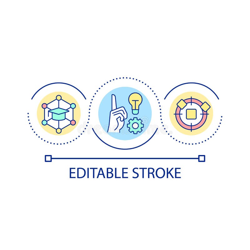 Focus on Important Facts and Information Loop Concept Icon Stock Vector ...